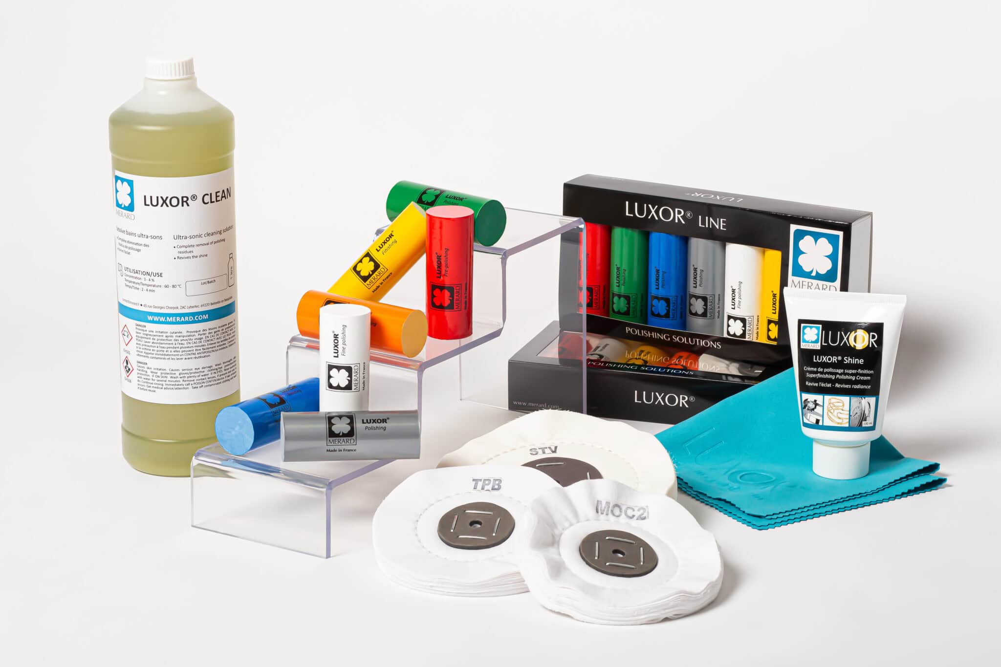 LUXOR Compound & buffing mop gold, silver, platinum